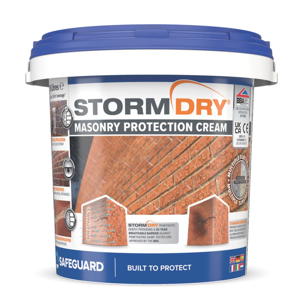 Stormdry Masonry Protection Cream Clear 5Ltr - Screwfix