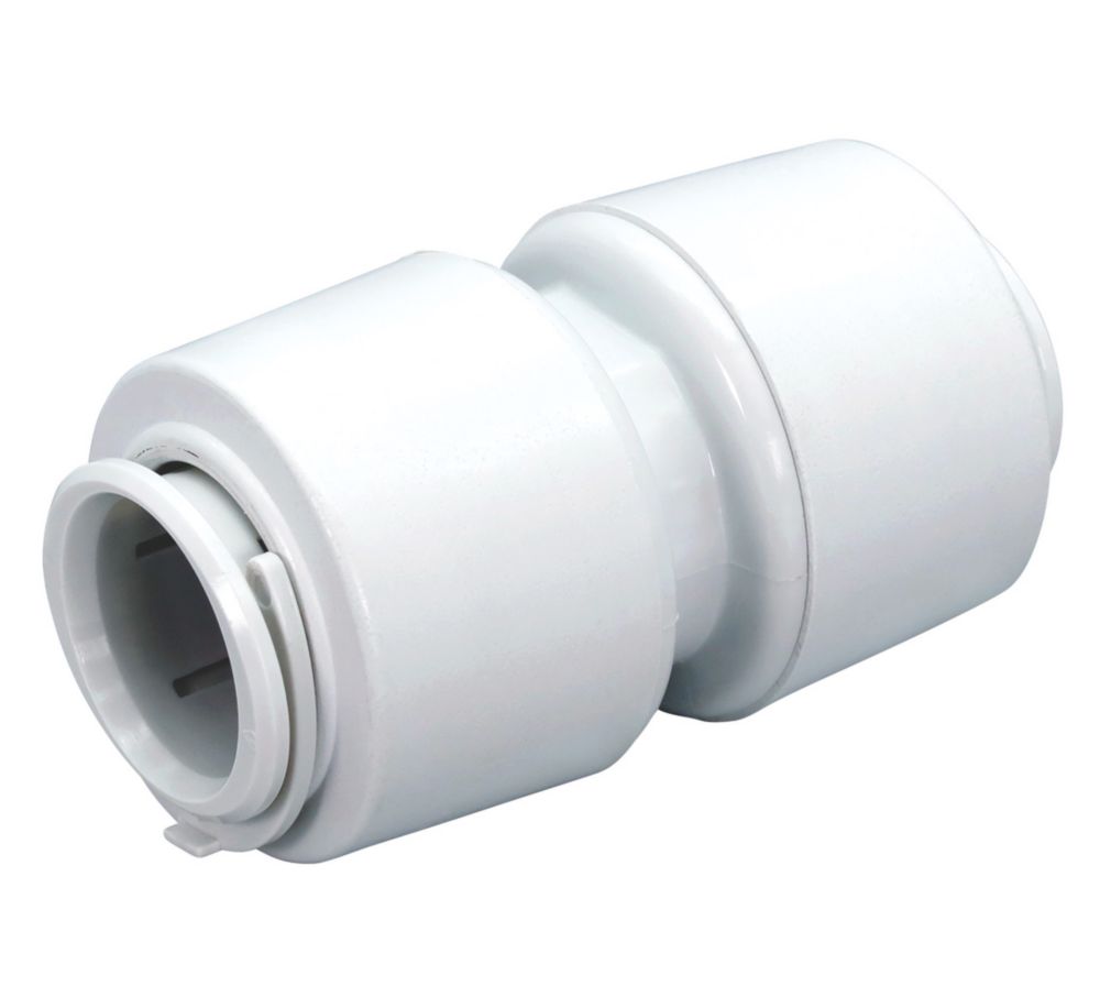 FloPlast FloFit+ Plastic Push-Fit Equal Straight Coupler 28mm - Screwfix