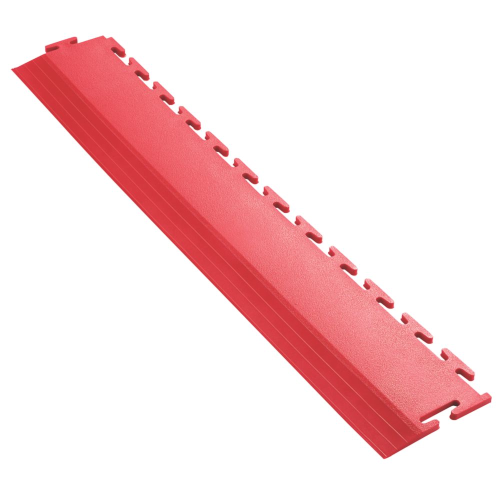 Ecotile E500/7 Interlocking Edge Ramps Red 500mm x 90mm 2 Pack - Screwfix