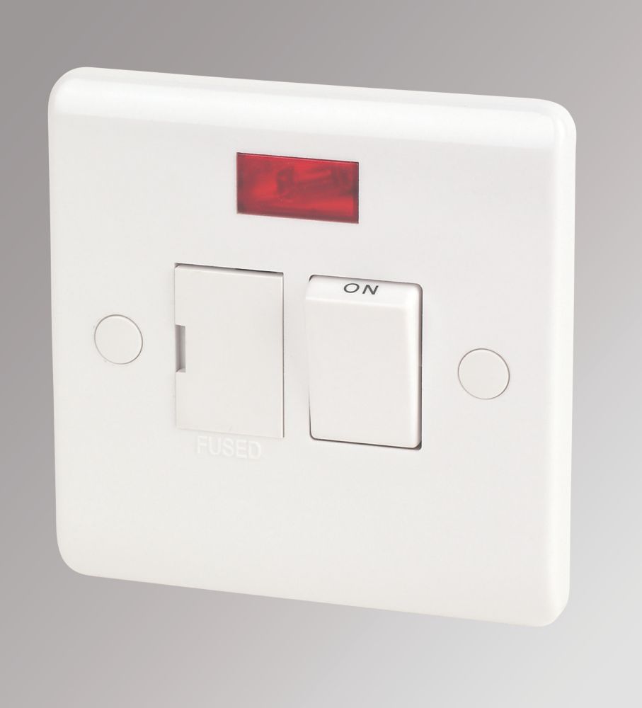 LAP 13A Switched Fused Spur with Neon White | Fused Spurs | Screwfix.com