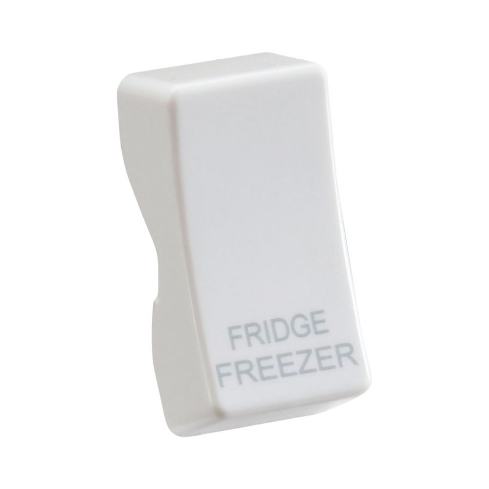 Knightsbridge 'FRIDGE FREEZER' Switch Cover White - Screwfix