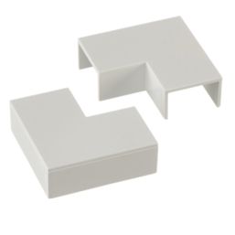 Deta TTE Flat Trunking Angles 25mm x 16mm 2 Pack - Screwfix