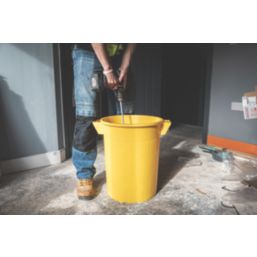 Red Gorilla Polyethylene Bucket Yellow 50Ltr - Screwfix