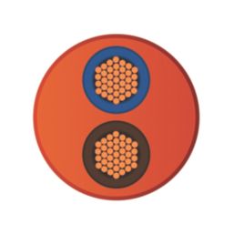 Time 3182Y Orange 2-Core 0.75mm² Flexible Cable 25m Drum - Screwfix