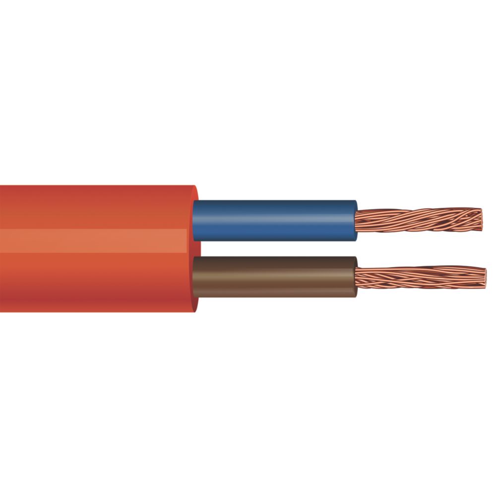 Time 3182Y Orange 2-Core 0.75mm² Flexible Cable 25m Drum - Screwfix