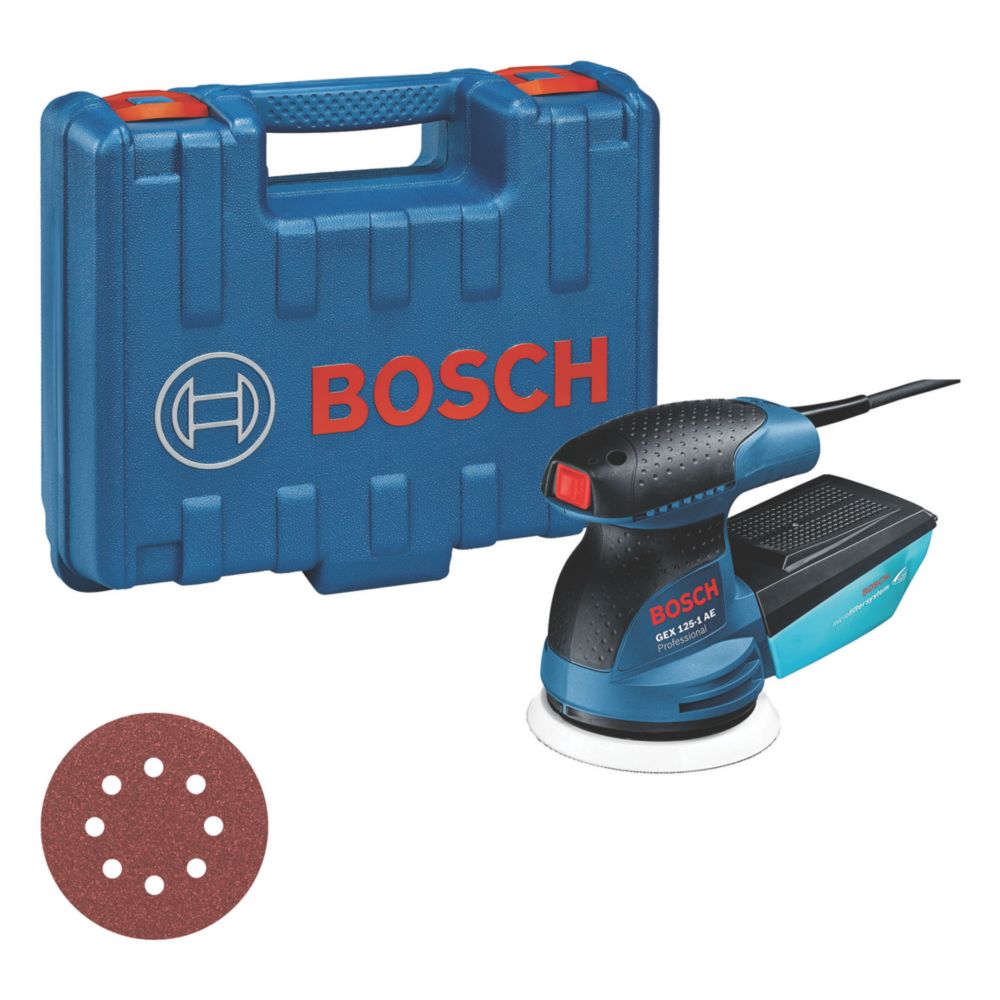 Bosch GEX 125-1 AE 125mm Electric Random Orbit Sander 230V - Screwfix