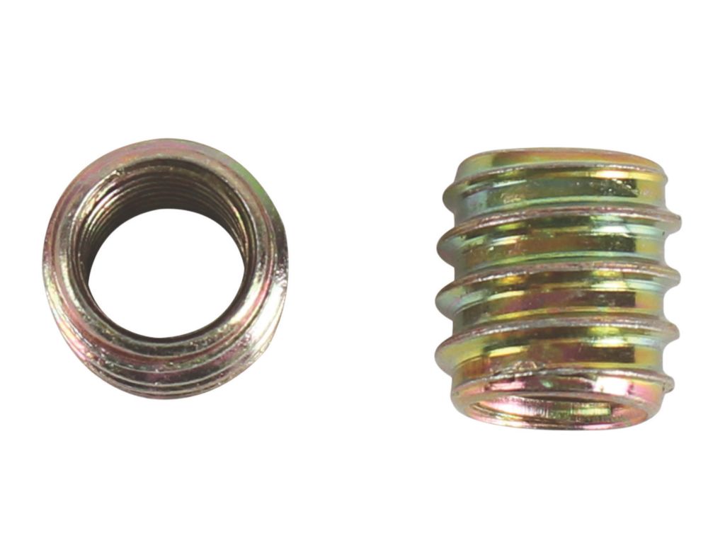 Easyfix Furniture Threaded Sockets M10 x 15mm 4 Pack - Screwfix