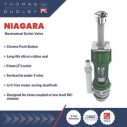 Thomas Dudley Ltd Niagara Push-Button Outlet Valve - Screwfix