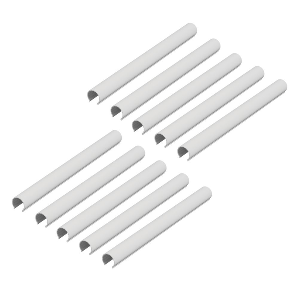 ETAL 15mm Pipe Covers White 10 Pack - Screwfix