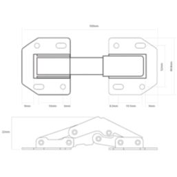 Eclipse 99017 Steel 90° Easy Mount Cabinet Hinges 100mm 2 Pack - Screwfix