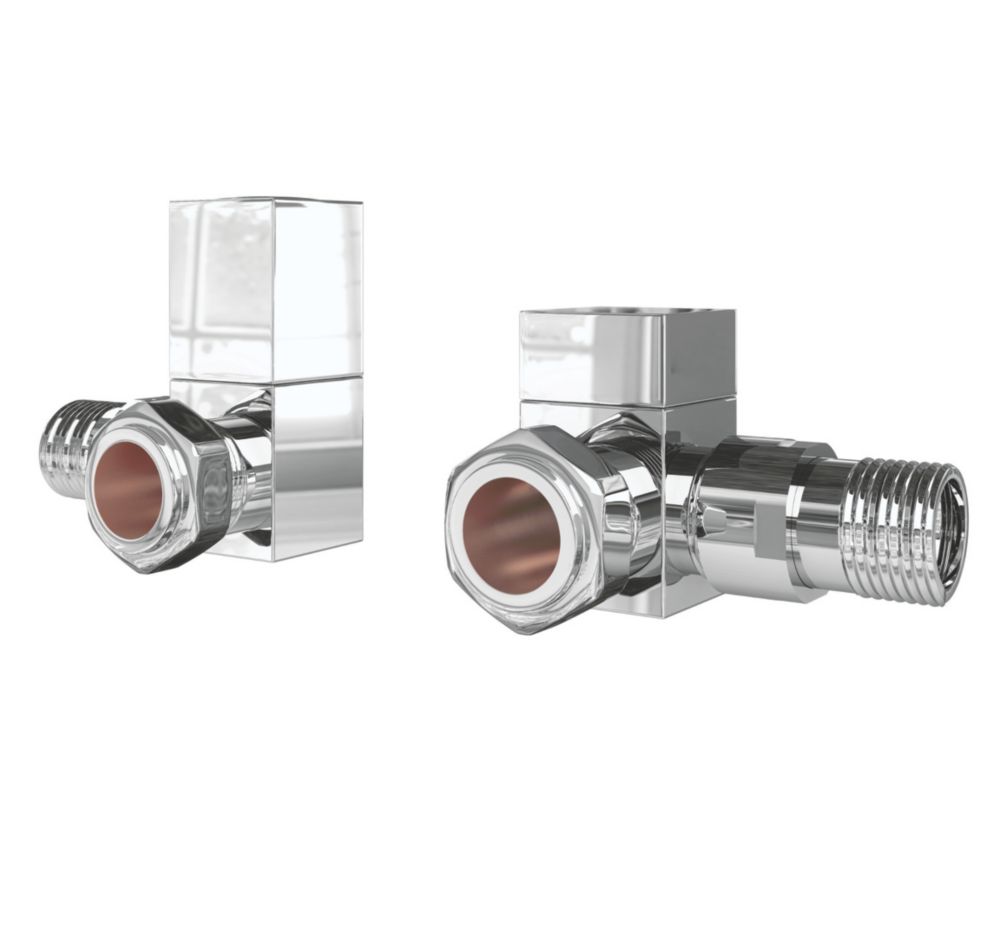 ETAL Swelt 15mm x 1/2" Chrome Corner Designer Manual Radiator Valve ...