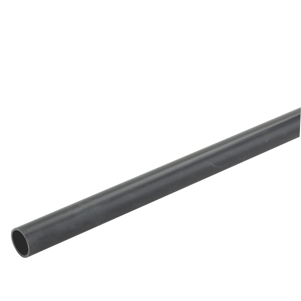 Tower Round uPVC Black Conduit 20mm x 3m - Screwfix