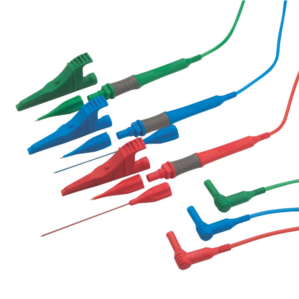 Megger Test Leads 1 2m 3 Pcs Screwfix