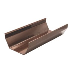 FloPlast PVC Square Gutter Brown 114mm x 3m 6 Pack - Screwfix
