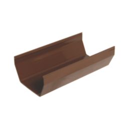 FloPlast PVC Square Gutter Brown 114mm x 3m 6 Pack - Screwfix