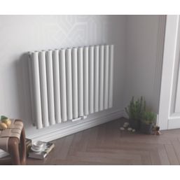 Ximax Fortuna 600mm x 1180mm 4573BTU White Horizontal Designer Radiator ...
