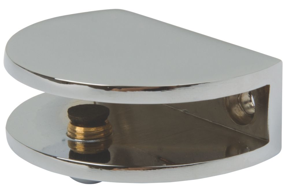 Hafele Shelf Clamp Supports Polished Chrome 36mm x 16mm 2 Pack - Screwfix