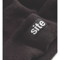 Site Thinsulate Knitted Beanie Hat Black - Screwfix