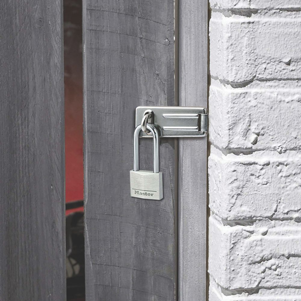 Master Lock Aluminium Weatherproof Long Shackle Wide Solid Padlock 40mm Screwfix