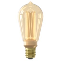 Calex Fiber Gold E27 ST64 LED Light Bulb 120lm 4W 3 Pack - Screwfix