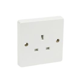 Crabtree Capital 13A 1-Gang Unswitched Plug Socket White - Screwfix
