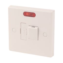 Essentials 13A Switched Fused Spur with Neon White - Screwfix