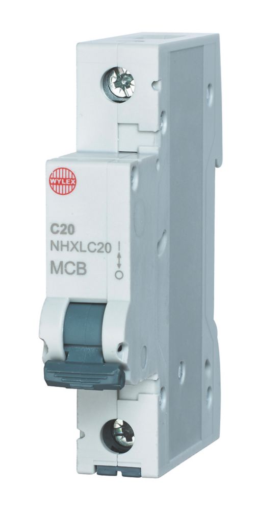 Wylex 20A SP C Curve MCB - Screwfix
