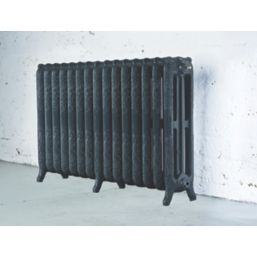 Arroll 760mm x 1234mm 7370BTU Anthracite Cast Iron 3 Column Radiator ...