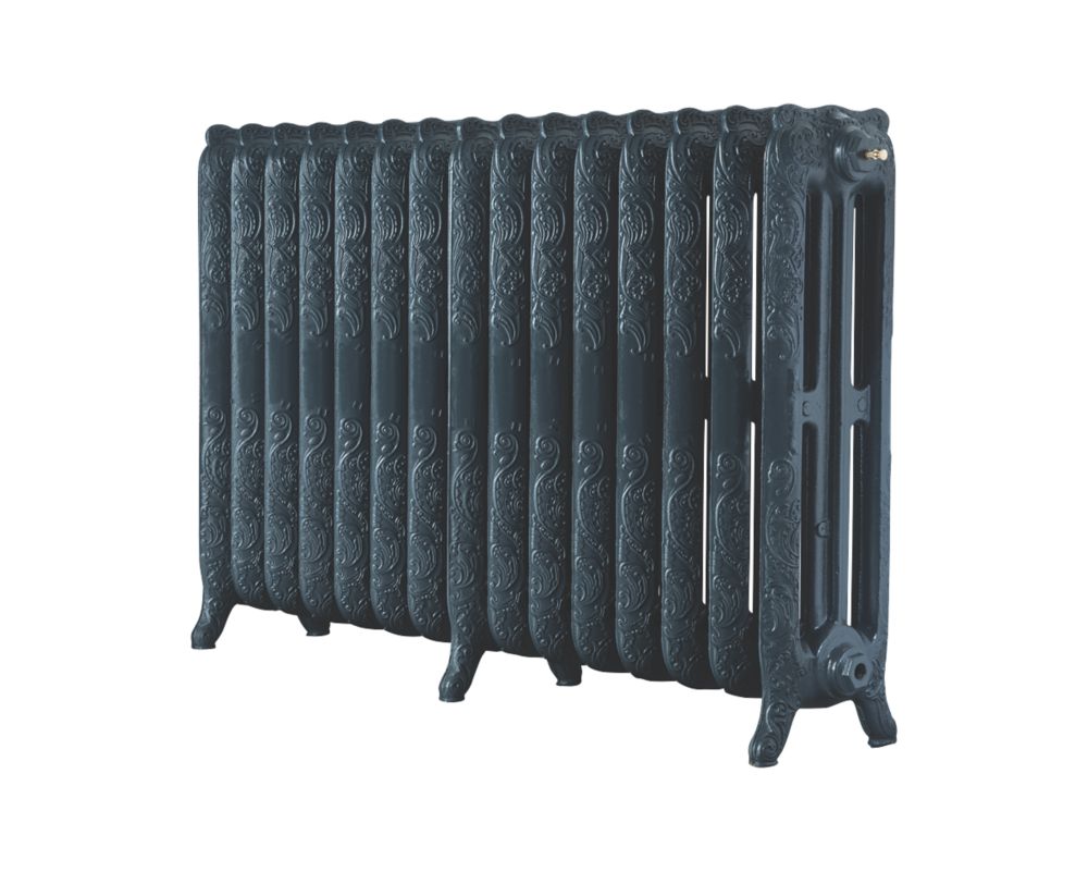 Arroll 760mm x 1234mm 7370BTU Anthracite Cast Iron 3 Column Radiator ...