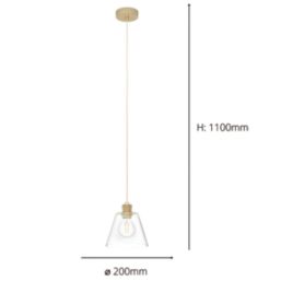 Eglo Copley Single Pendant Light Gold - Screwfix