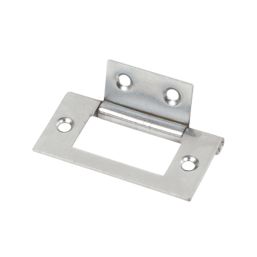 Polished Chrome Flush Hinge 51mm x 25mm 2 Pack - Screwfix
