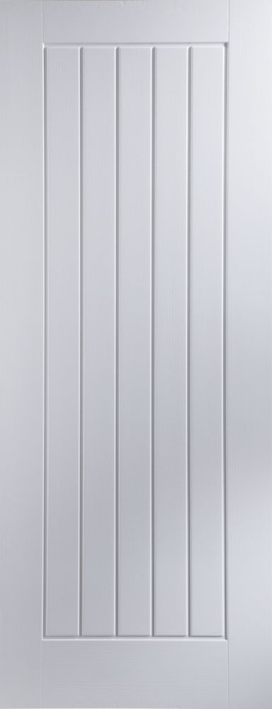 Jeld-Wen Newark Primed White Wooden Cottage Internal Door 2040 x 726mm ...