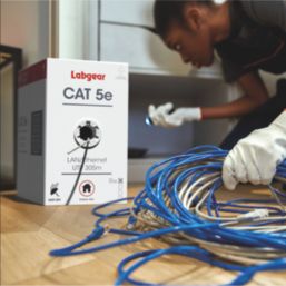 Labgear Cat 5e Grey 4-Pair 8-Core Unshielded Ethernet Cable 305m Box ...