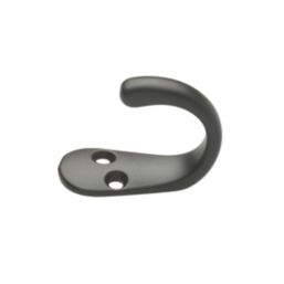 Decohooks Single Hooks Matt Black 45mm 2 Pack - Screwfix