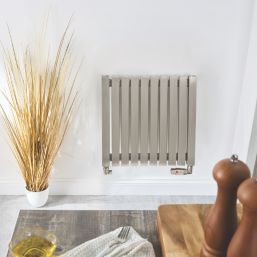 Time Arat E 500mm x 490mm 1790BTU Matt Chrome Vertical Designer ...