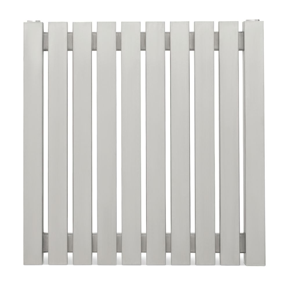 Time Arat E 500mm x 490mm 1790BTU Matt Chrome Vertical Designer ...