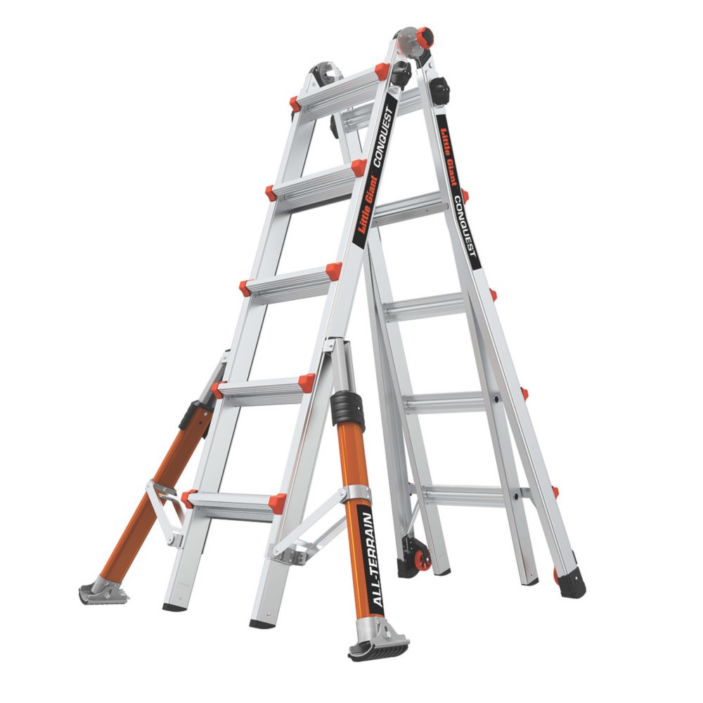 Little Giant Conquest All-Terrain Aluminium 5.7m Combination Ladder ...