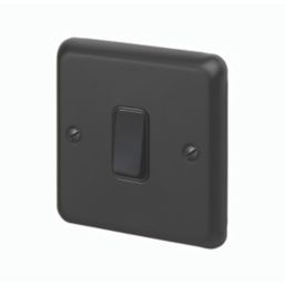 MK Contoura 10A 1-Gang 2-Way Switch Black with Colour-Matched Inserts ...