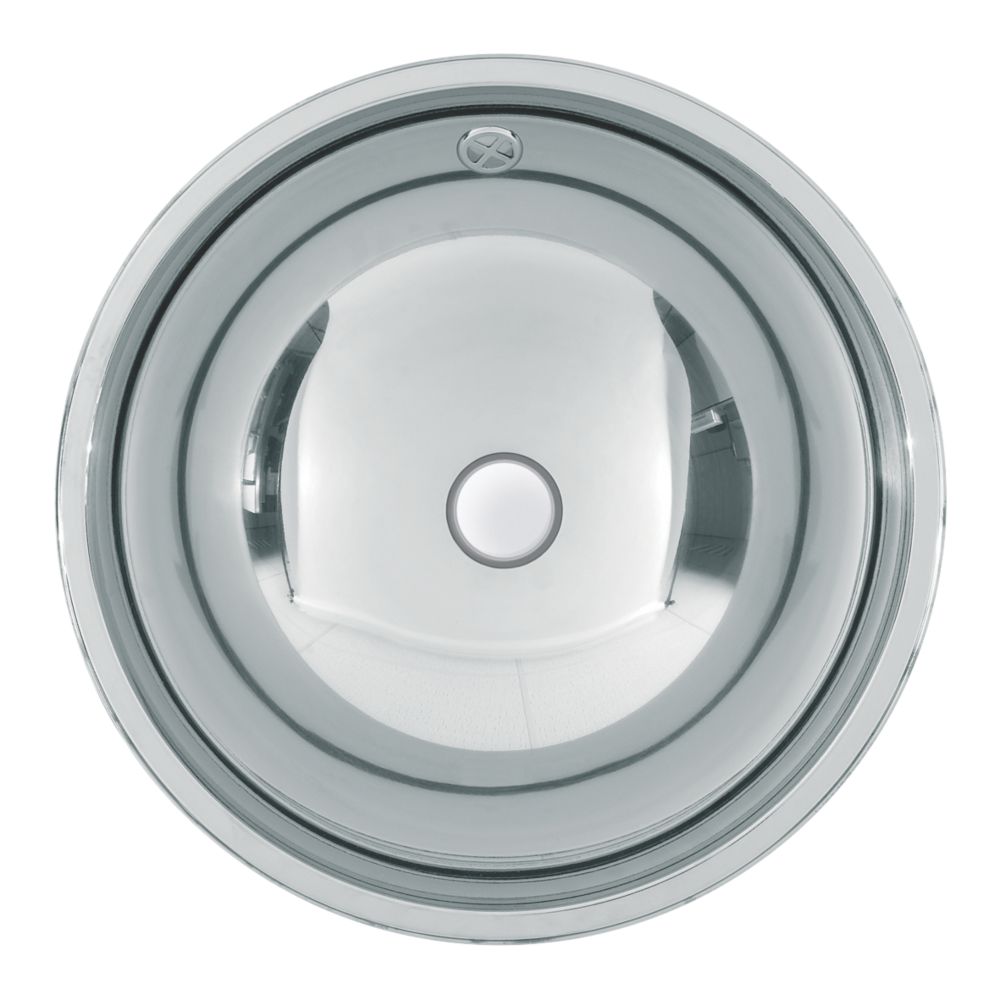 Rondo Under-Mounted or Inset Vanity Basin No Tap Holes 339mm - Screwfix