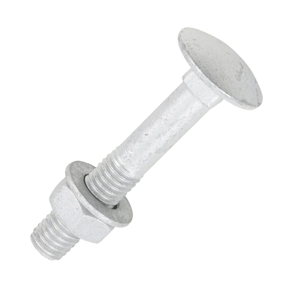 Timco Exterior Coach Bolts Carbon Steel Organic Silver Coating M8 x ...