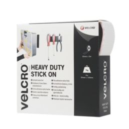Velcro Brand White Heavy Duty Stick-On Tape 5m x 50mm - Screwfix