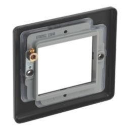LAP 2-Module Modular Faceplate Matt Black - Screwfix
