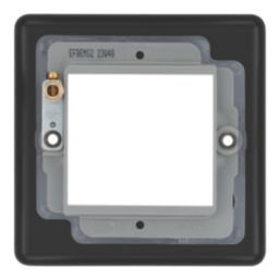 LAP 2-Module Modular Faceplate Matt Black - Screwfix