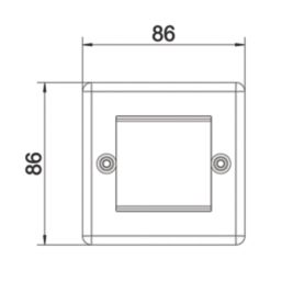 LAP 2-Module Modular Faceplate Matt Black - Screwfix