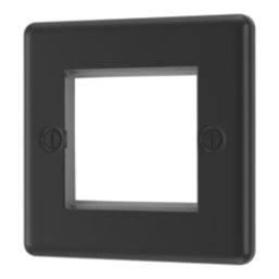 LAP 2-Module Modular Faceplate Matt Black - Screwfix