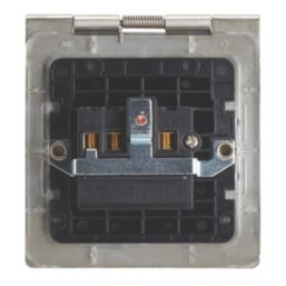 Contactum 3344BSB 13A 1-Gang Unswitched Floor Socket Brushed Steel with ...