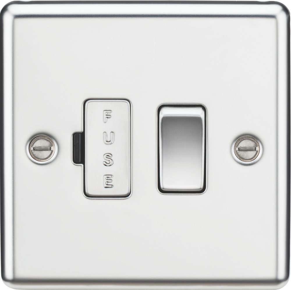 Knightsbridge 13A Switched Fused Spur Polished Chrome - Screwfix
