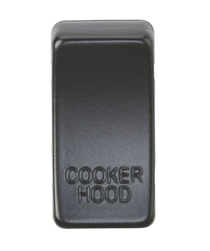 Knightsbridge 'COOKER HOOD' Switch Cover Matt Black - Screwfix