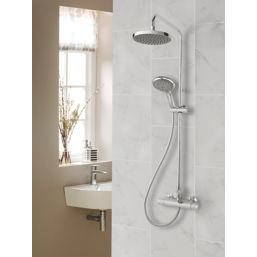 Triton Benito Rear-Fed Exposed Chrome Thermostatic Mixer Shower with ...
