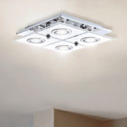 Eglo Cabo LED Ceiling Spotlight Chrome 8W 250lm - Screwfix
